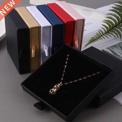 2021 New 1 PC Thick Kraft Paper Drawer Jewelry Box Fashion N