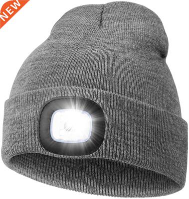 Unisex Cycling Hiking LED Light Knitted Hat Winter Beanie Ca