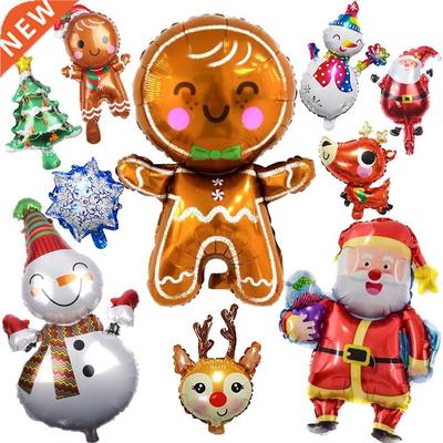 1pc Jumbo Gingerbread Man Foil Balloons Christmas Balloon Xm