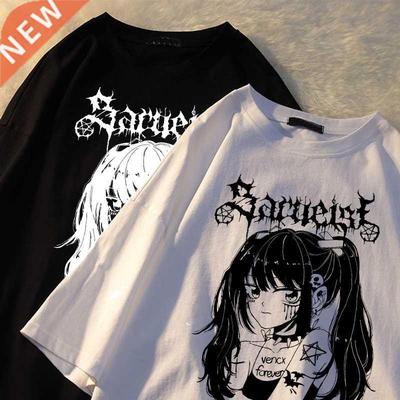 Harajuku Anime Women T Shirt Loose Oversized T Shirt Female