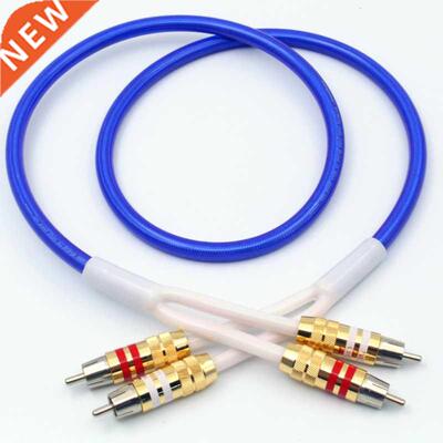 HiFi 2RCA To 2RCA Cable Hi-end Oxygen-Free Copper Silver Pla