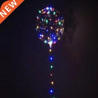 Handle Led Balloon With Sticks Luminous Transparent Helium