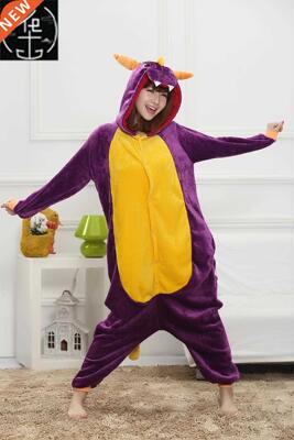 Spyro Pajamas Cosplay Costumes Purple Dragon Onesies Unisex