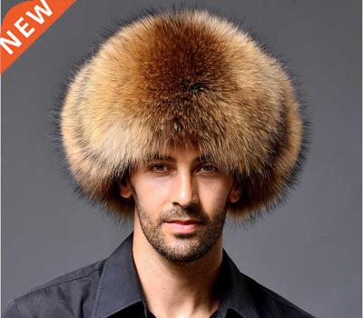 Men's Winter Lamb Leather Russian Cossack Trapper Hats