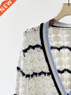 2022 Early Spring New Women Cardigan Wool Blend Knitted Top