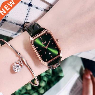 New Watch Women Square Leather Brand Wrist Watches 女小方表