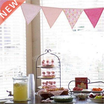 Colorful Fabric Flags Bunting Pennant Party Decoration