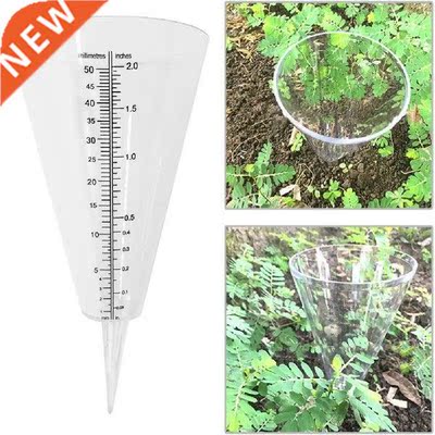 Clear Rain Gauge Dual Scale Cone Rain Gauge Outdoor Rain