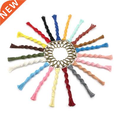 20 Pieces oho Mini Macre Keychains with Tassels Handmade