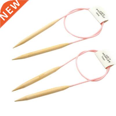 2 Buah 10Mm 12Mm Set Jarum Rajut Melingkar Bambu Kayu Kait