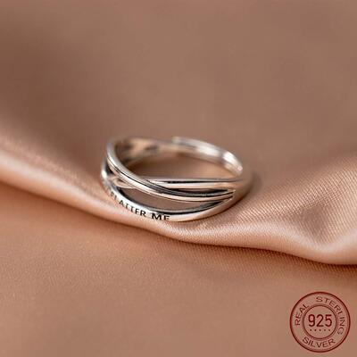 La Monada 54-58mm Resizable 925 Silver Rings For Women Real