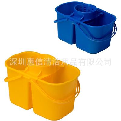 白云清洁AF08060轻便式榨水桶柠挤水16L塑料保洁桶分格双格拖地桶