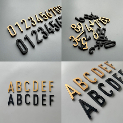 亚克力定制高档3D立体门牌号贴12346789数字ABCDEF字母贴号码牌家用制作民俗酒店宾馆公寓号免打孔古铜实心