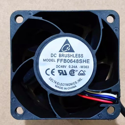 原装 台达 FFB0648SHE 48V 0.24A 6038 6CM厘米 滚珠轴承散热风扇