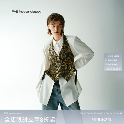 FAE挂脖露背豹纹抹胸2025年新款