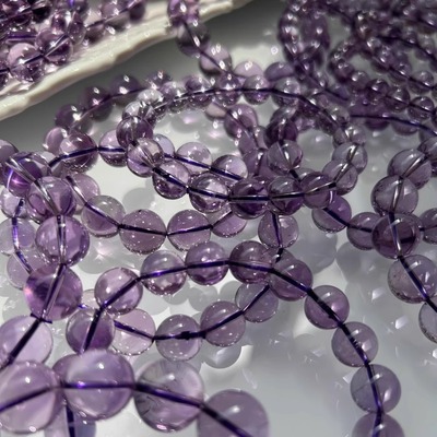 复活啦紫水晶透体玻利维亚手串