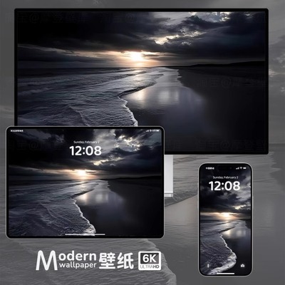 暗黑系高级感4K超高清壁纸iPhone手机ipad平板电脑自然风景壁纸图