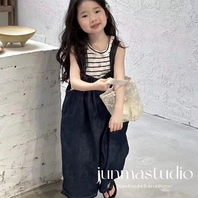 新款时髦牛仔裤背带裤