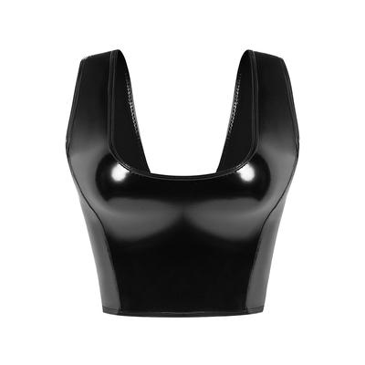 holiday beach summer festival wetlook latex shirt tunic bra