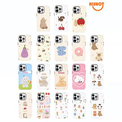 Hishot | JC可爱玩偶进口韩国单层菲林二合一jellycat适用于苹果iPhone15/14/13/16proMax半包韩国手机保护壳
