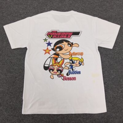 WHO CARE复古大百科the powerpuff girls 飞天小女警高街短袖T恤