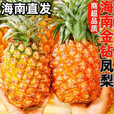 海南金钻凤梨不挖眼现摘整箱包邮