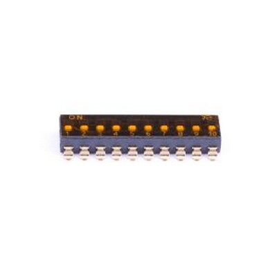 DSIC10TSGET 拨码开关 2.54mm 10位低推贴胶 贴片 SMD-20P,6x25.4
