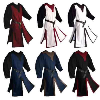 中世纪文艺复兴时期圣殿骑士外衣维京骑士海盗复古舞台表演服cos