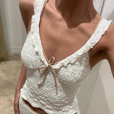 summer bodycon dresses for women sleeveless ruffled neck