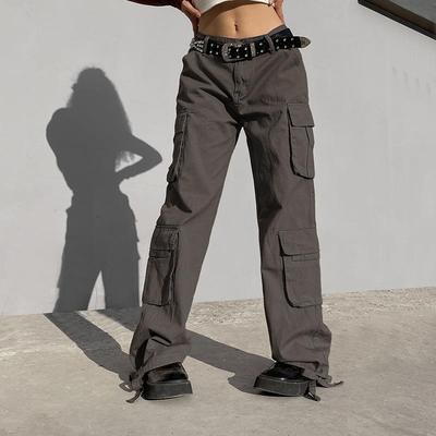 Women's overalls straight high waist loose wide leg jeans