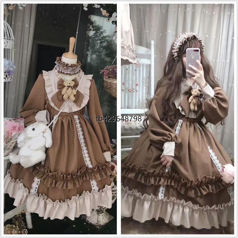 洛丽塔裙子全套日系可爱萝莉学生洋装连衣裙2025春秋lolita软妹裙
