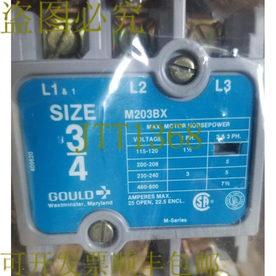 原装供应Telemechanique Gould 3/4 磁力启动器 M203BX92L