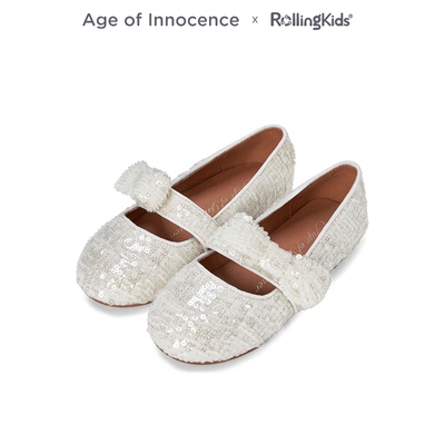 Age of Innocence 亮片蝴蝶结鞋女童平底公主单鞋丨RollingKids