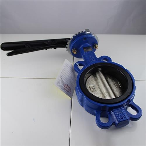 对夹式蝶阀D71X-16Q球墨铸铁304板手动中线对夹蝶阀dn65dn150_虎窝淘