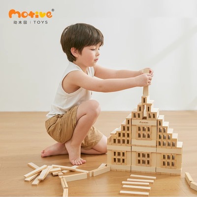 儿童木制益智构建积木搭建玩具