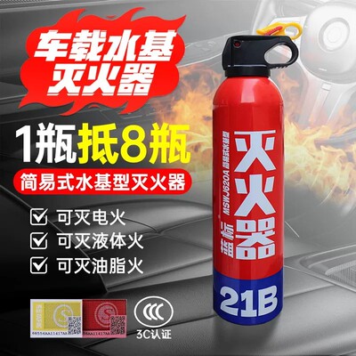 车载灭火器2026新款21B水基私家车用小型耐高温防爆年检消防器材