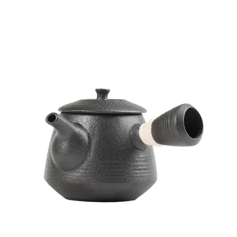 云尚 黑陶复古侧把壶陶瓷泡茶过滤壶家用客厅功夫小茶壶单壶茶具