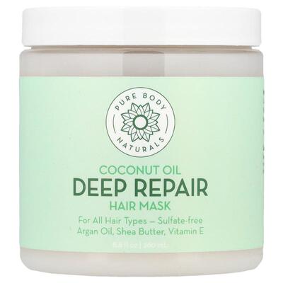 Pure Body Naturals,椰子油，深层发膜，8.8 盎司（260 毫升）