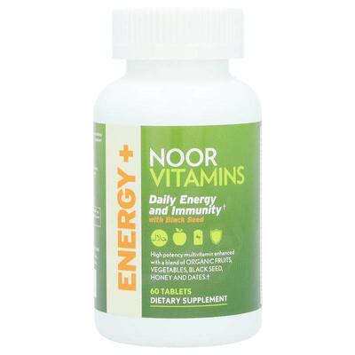 Noor Vitamins,黑籽日常能量和机体抵抗支持配方，60 片