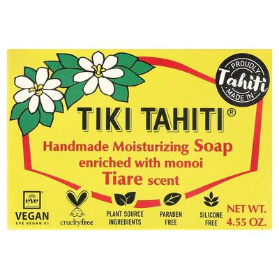 Monoi Tiare Tahiti,手工制作块皂，大溪地栀子花香，4.55 盎司（