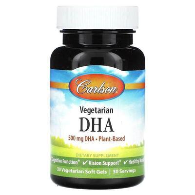 Carlson,素食 DHA，500 毫克，30 粒素食软胶囊