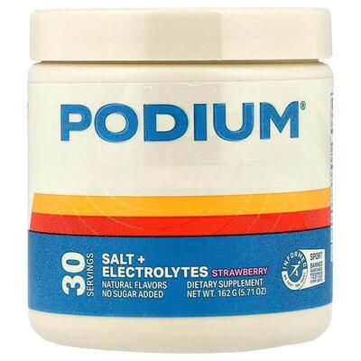 Podium Nutrition,盐 + 电解质，草莓味，5.71 盎司（162 克）