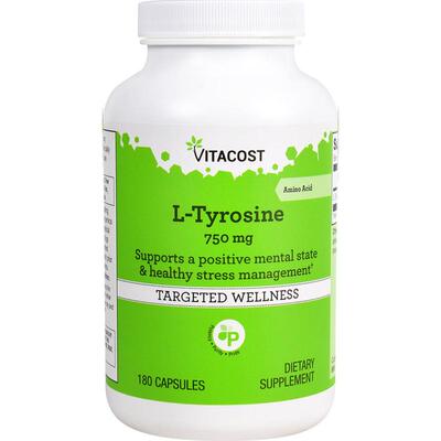 Vitacost,L-Tyrosine, 750 mg, 180 Capsules