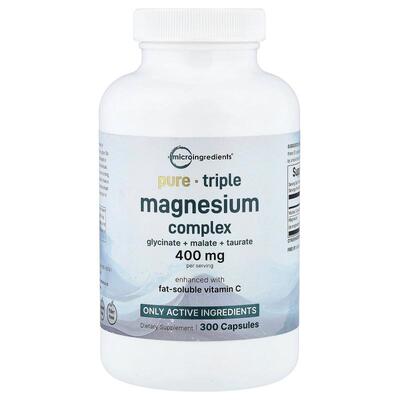 Micro Ingredients,Triple Magnesium Complex, 300 Capsules
