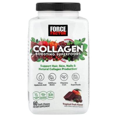 Force Factor,促胶原蛋白 Superfoods，热带水果味，60 片 Superf