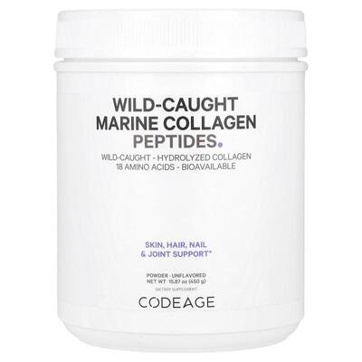 Codeage,Wild Caught海洋胶原蛋白肽粉，原味，15.87 盎司（450