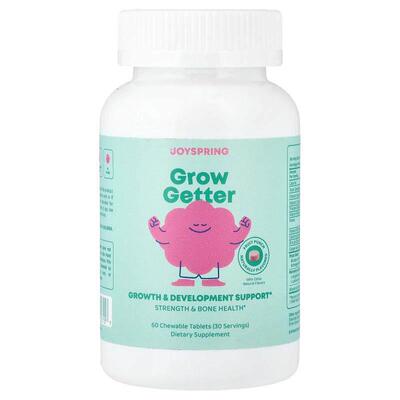 JoySpring,Grow Getter，4 岁以上，水果混合，60 片咀嚼片