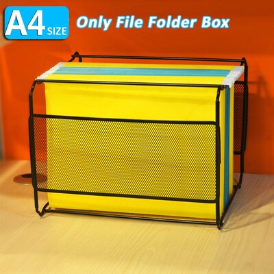 Magazine Rack File Folder Box Storage Crate Stationery Home