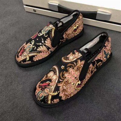 Spring Traditional Chinese Style Male Casual Shoes Embroide
