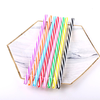 25Pcs Reusable Plastic Straws For Tumblers Mason Jars 23cm